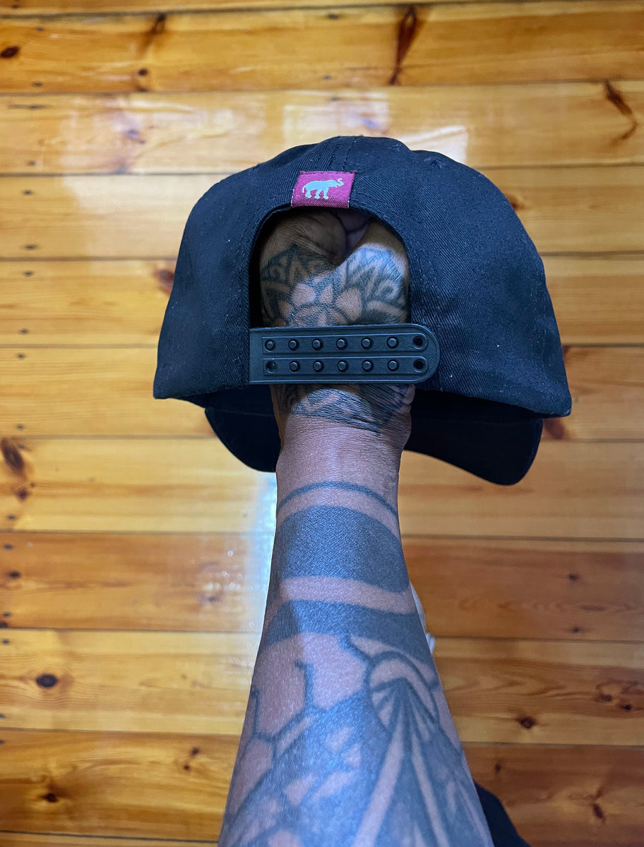 Yellow Ele Disk Black Cap – Spine Clothing Co